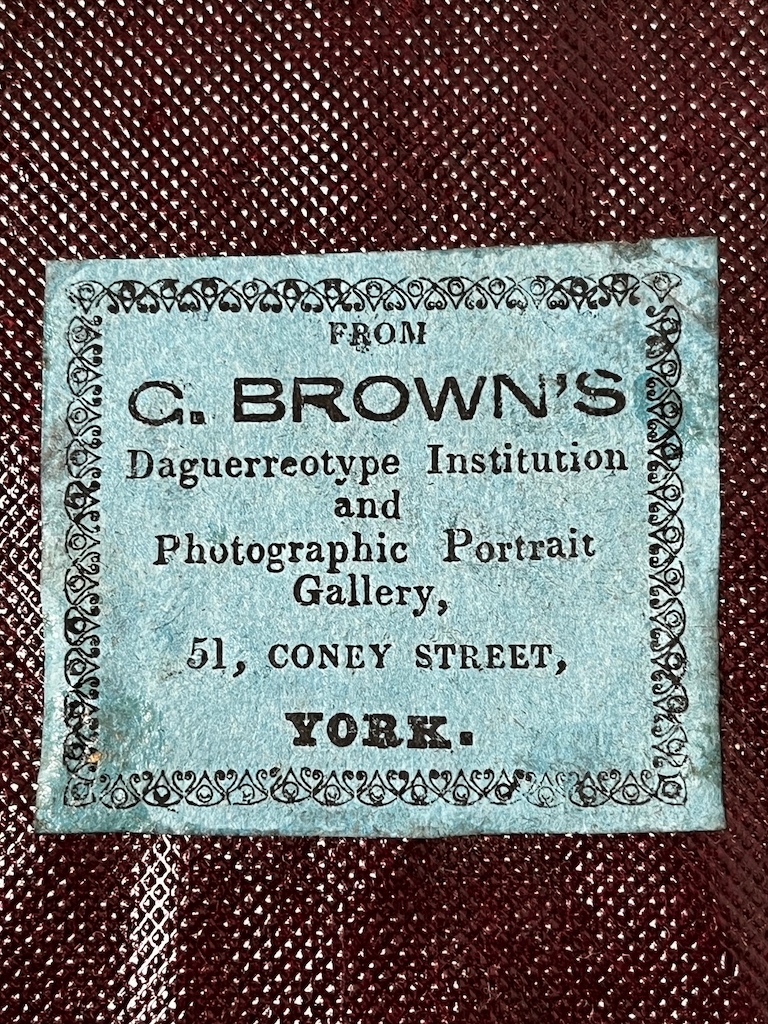 6th Plate Ambrotype of Woman in Black Photographer's Label G. Brown and ... 6th Plate Ambrotype of Woman in Black Photographer's Label G. Brown and ...